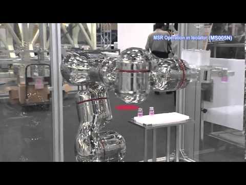 Filling Glass Vials in an Isolator - Kawasaki MS005N robot - YouTube