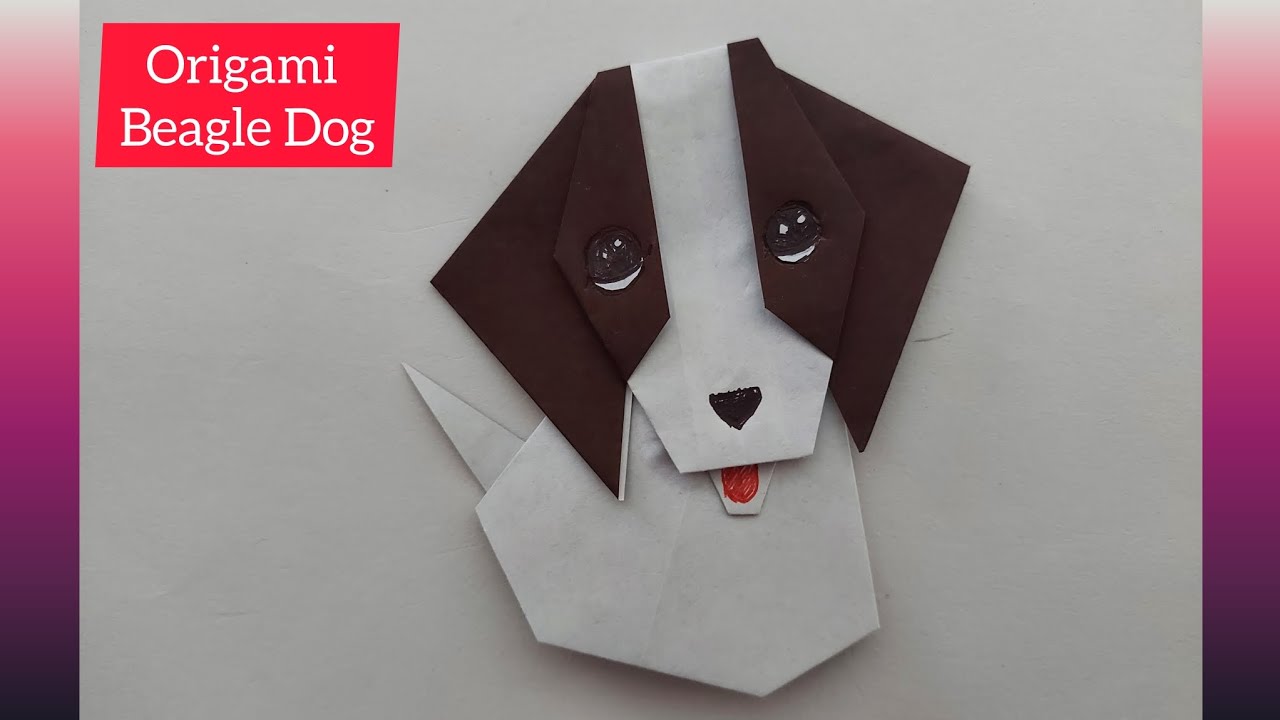 How To Make Origami Beagle Dog / Easy Paper Craft / Origami Beagle Dog ...