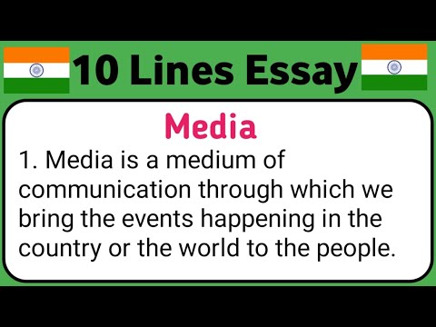 10 Lines on Media in English !! Short Essay on Social Media !! - YouTube