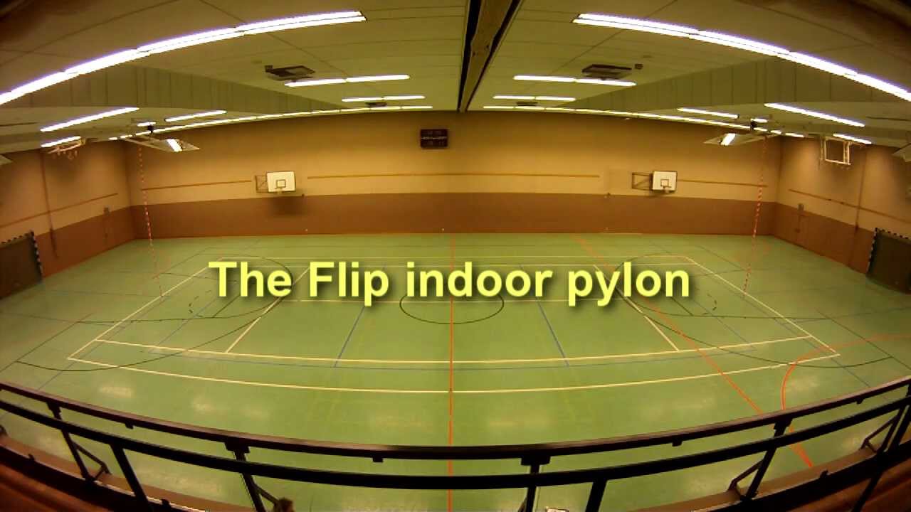 Indoor pylon racing with the "Flip" - YouTube