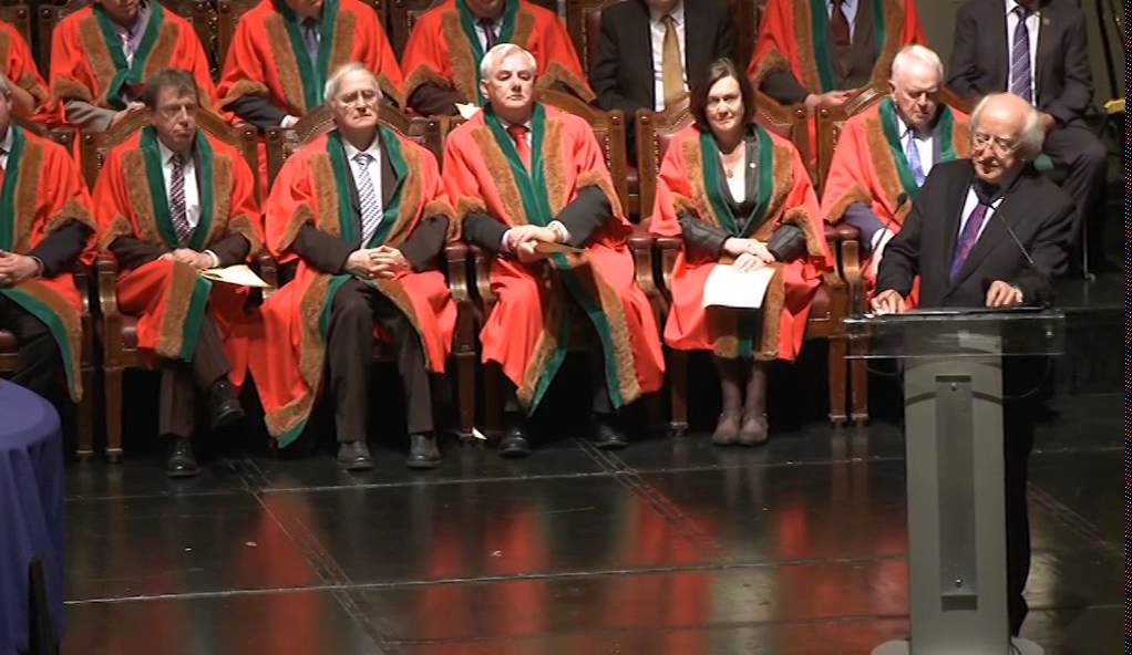 President Michael D. Higgins is presented with Freedom of Cork City 24 ...