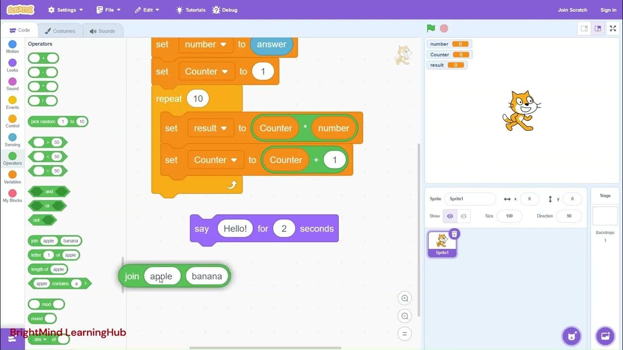 How to Create a Multiplication Table in Scratch | Easy Scratch Tutorial - YouTube