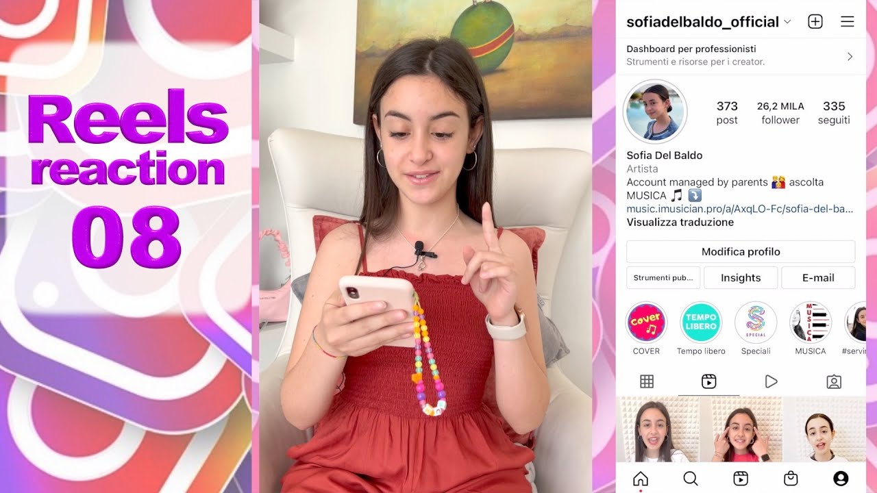 Instagram REELS Reaction 08 - Sofia Del Baldo - YouTube