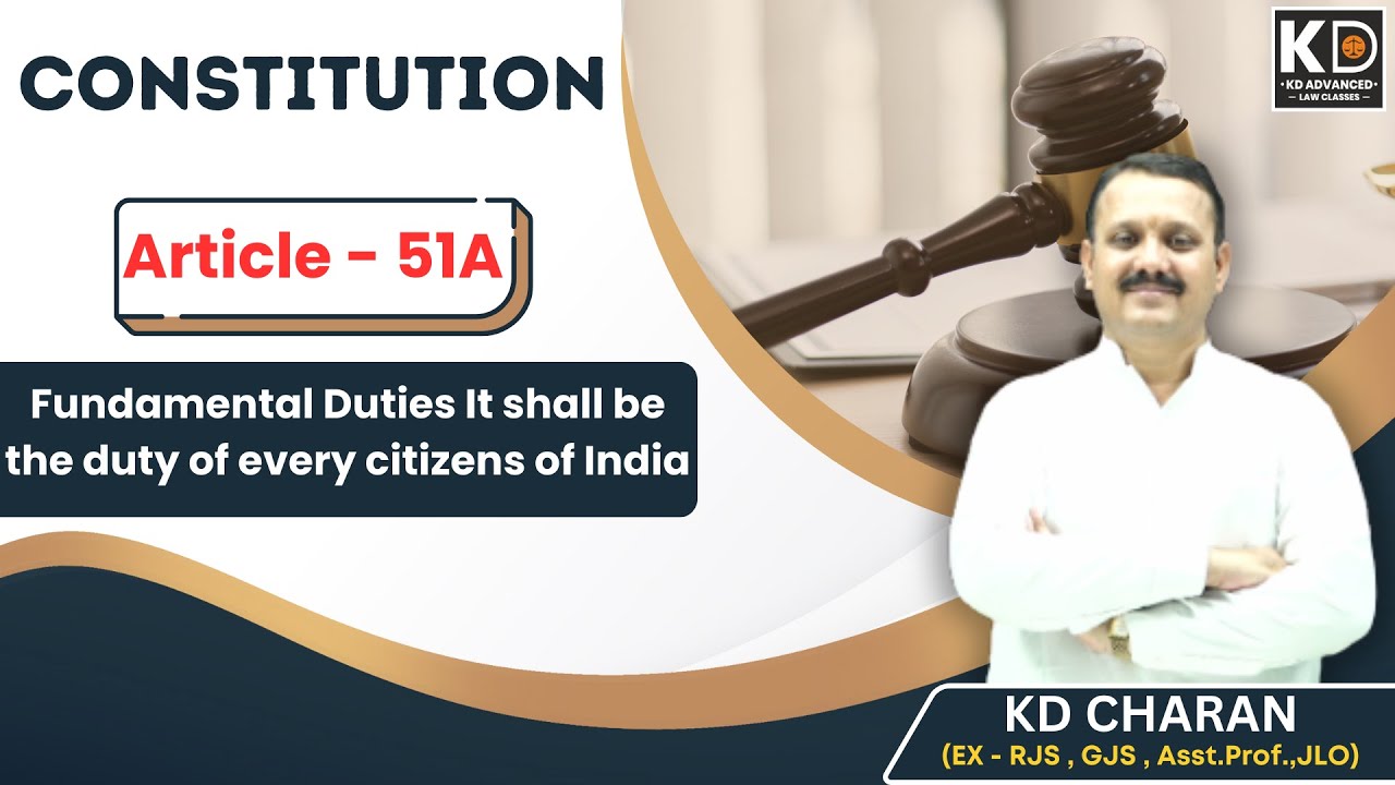 Fundamental Duties (Article - 51A) || Constitution || KD CHARAN SIR ...