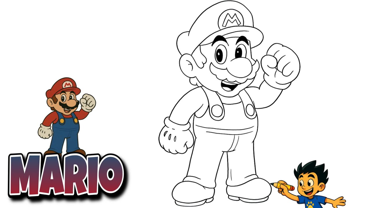 How to Draw Mario – Step-by-Step #supermario #mario #supermariobros ...