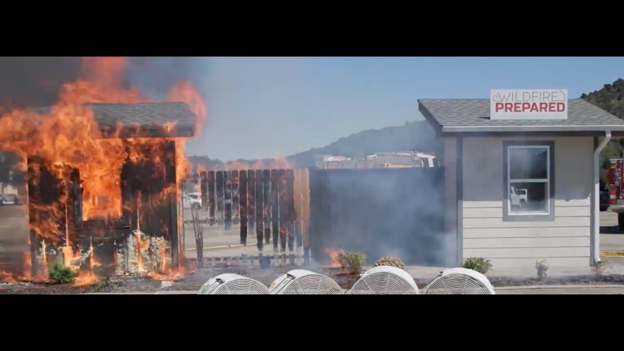 Why you should prepare your home for wildfire: A side by side burn of ...
