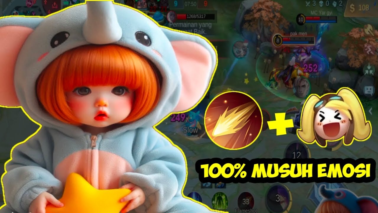 NANA SPELL FLAMESHOT + EMOTE LAYLA KETAWA‼️AUTO 100% BIKIN MUSUH EMOSI ...