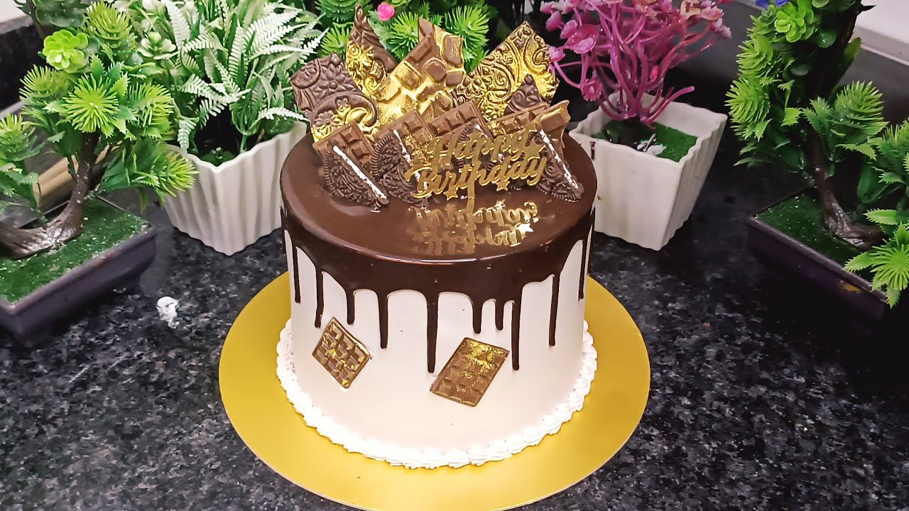 Simple chocolate cake design for birthday easy chocolate cake recipe ...
