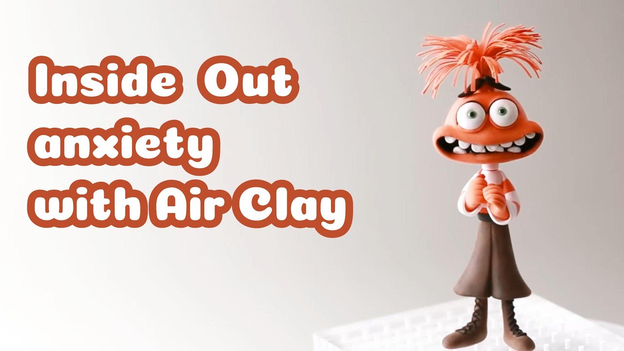 make a inside out anxiety figures with air dry clay art #insideout2 ...
