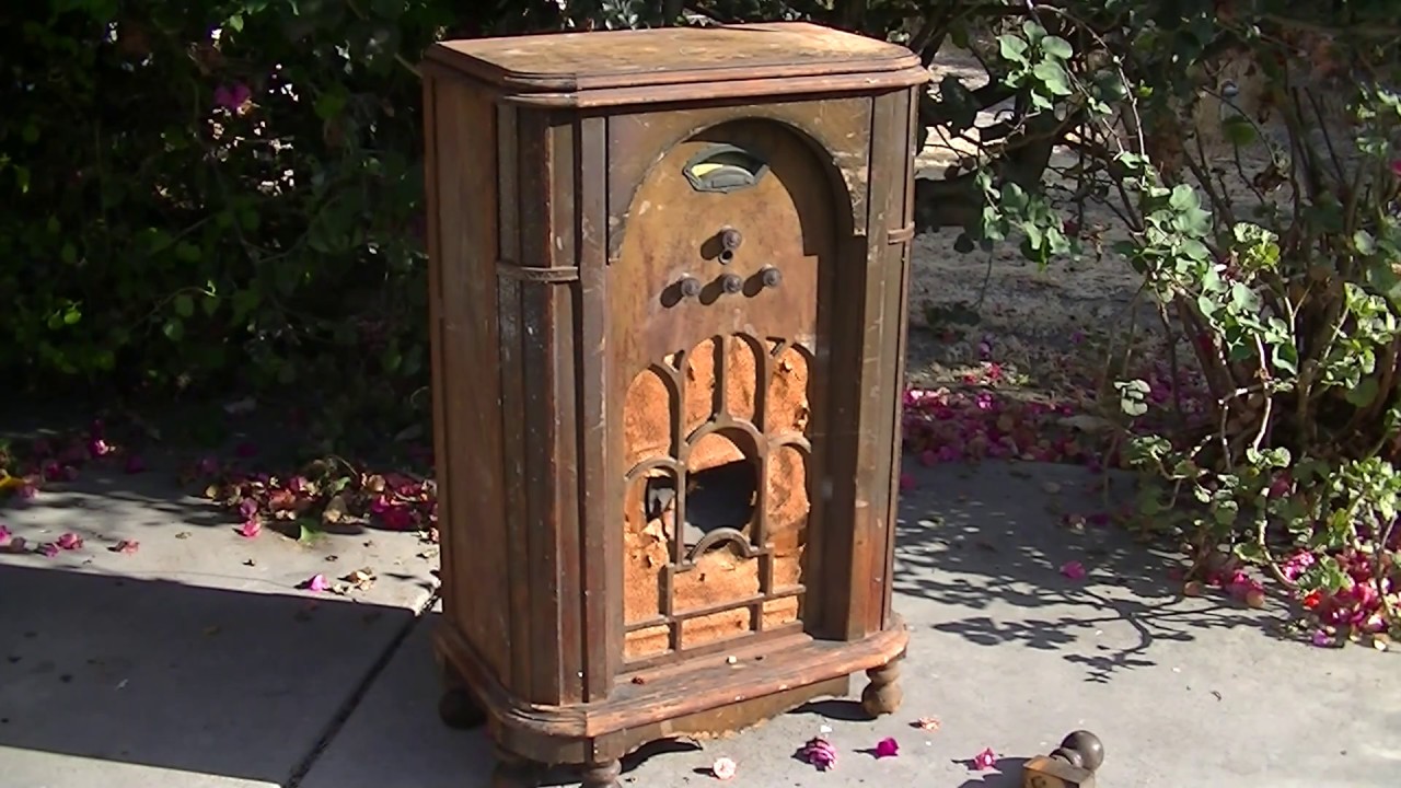 Patterson All Wave 1934 Console Radio Repair And Cabinet - YouTube