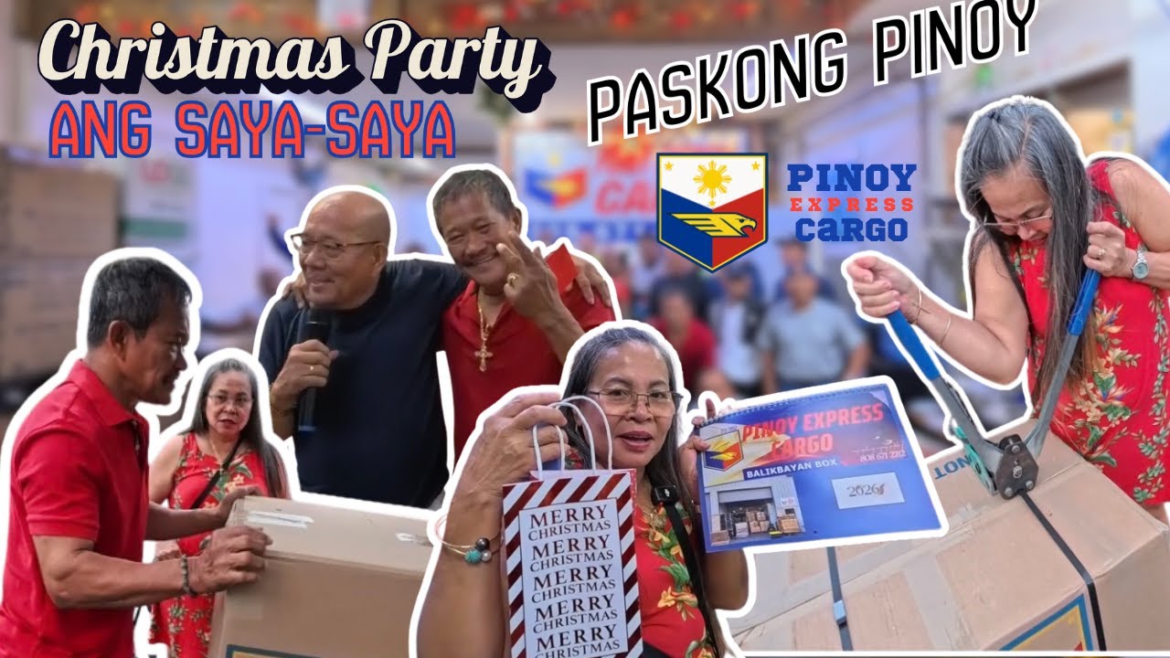 🎄🎁 Balikbayan Box Hustle & Chirstmas Party | Pinoy Express Cargo | Work ...