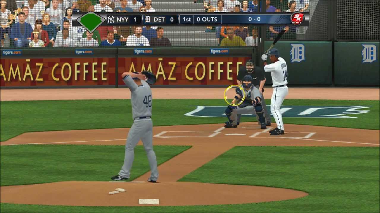 MLB 2K13 Franchise (Y1,G3): New York Yankees vs Detroit Tigers - YouTube