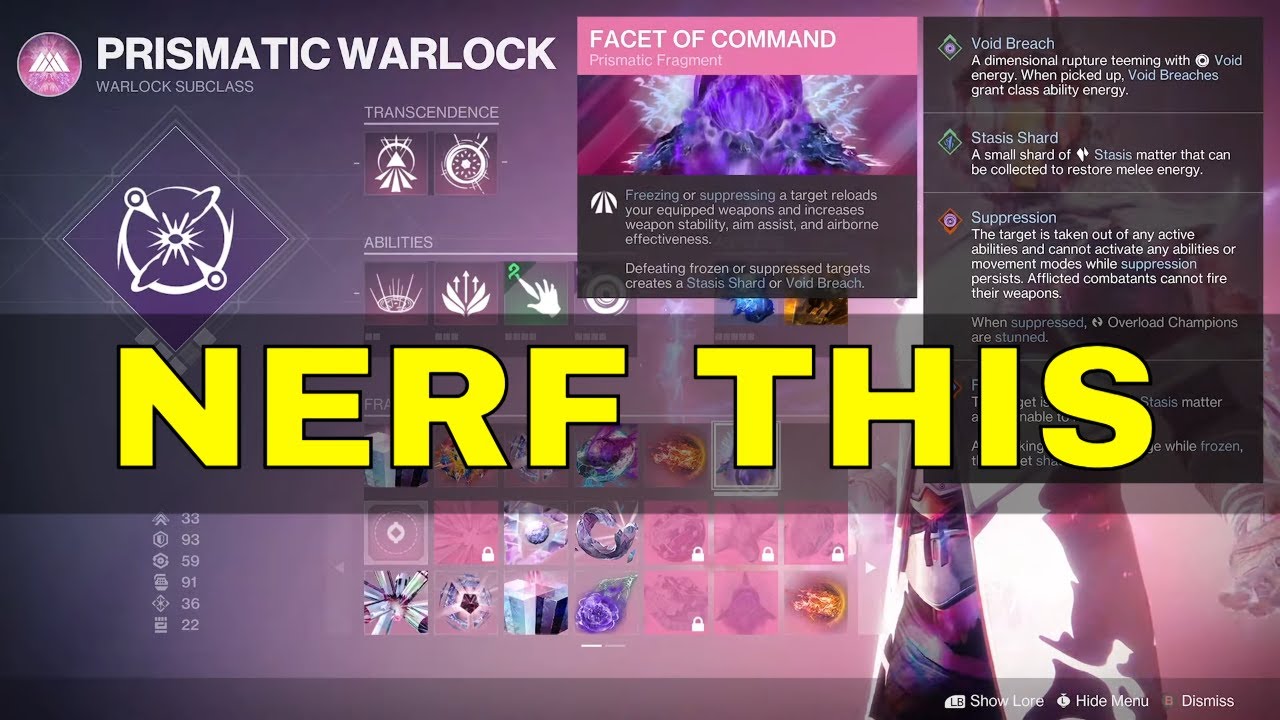 Bungie Will NERF This Fragment Facet Of Command - YouTube