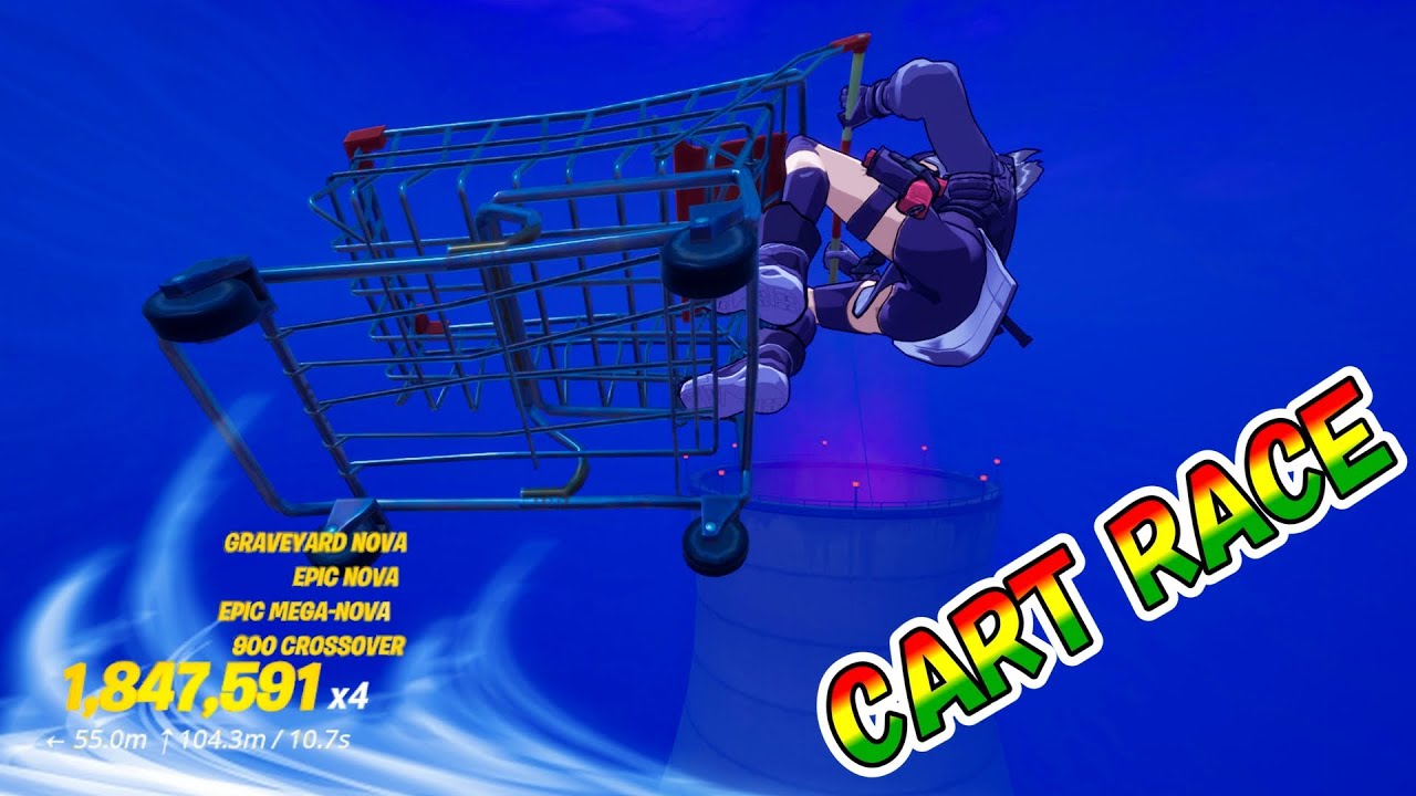 [ Fortnite ] Various Experiments with Shopping Cart & Race!! Season8 ...