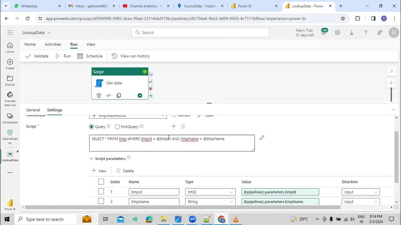 Understand about Script Activity Part 2 using Data Pipelines in Microsoft Fabric in Telugu - YouTube