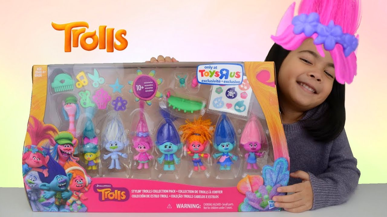 STYLIN' TROLLS Collection Pack Unboxing Fun - YouTube