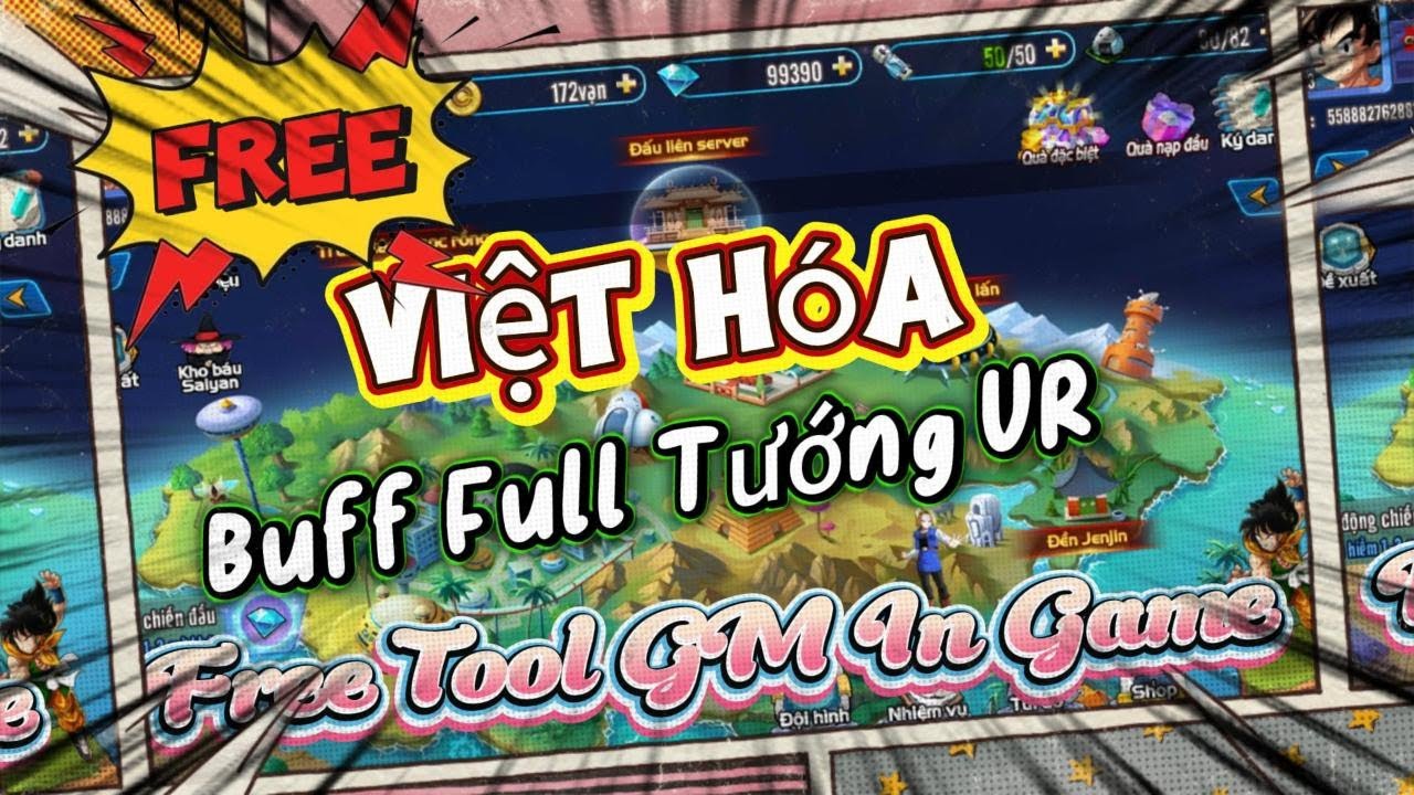 Ngọc Rồng Lậu Việt Hóa Free Tool GM In Game Buff Full SVIP KC Tướng UR @sharegamelau - YouTube