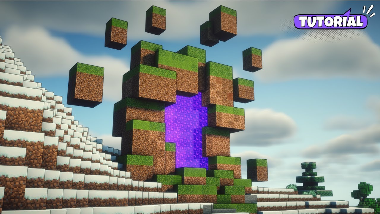 Minecraft: Nether Portal Grass Block Build | Tutorial #3 - YouTube