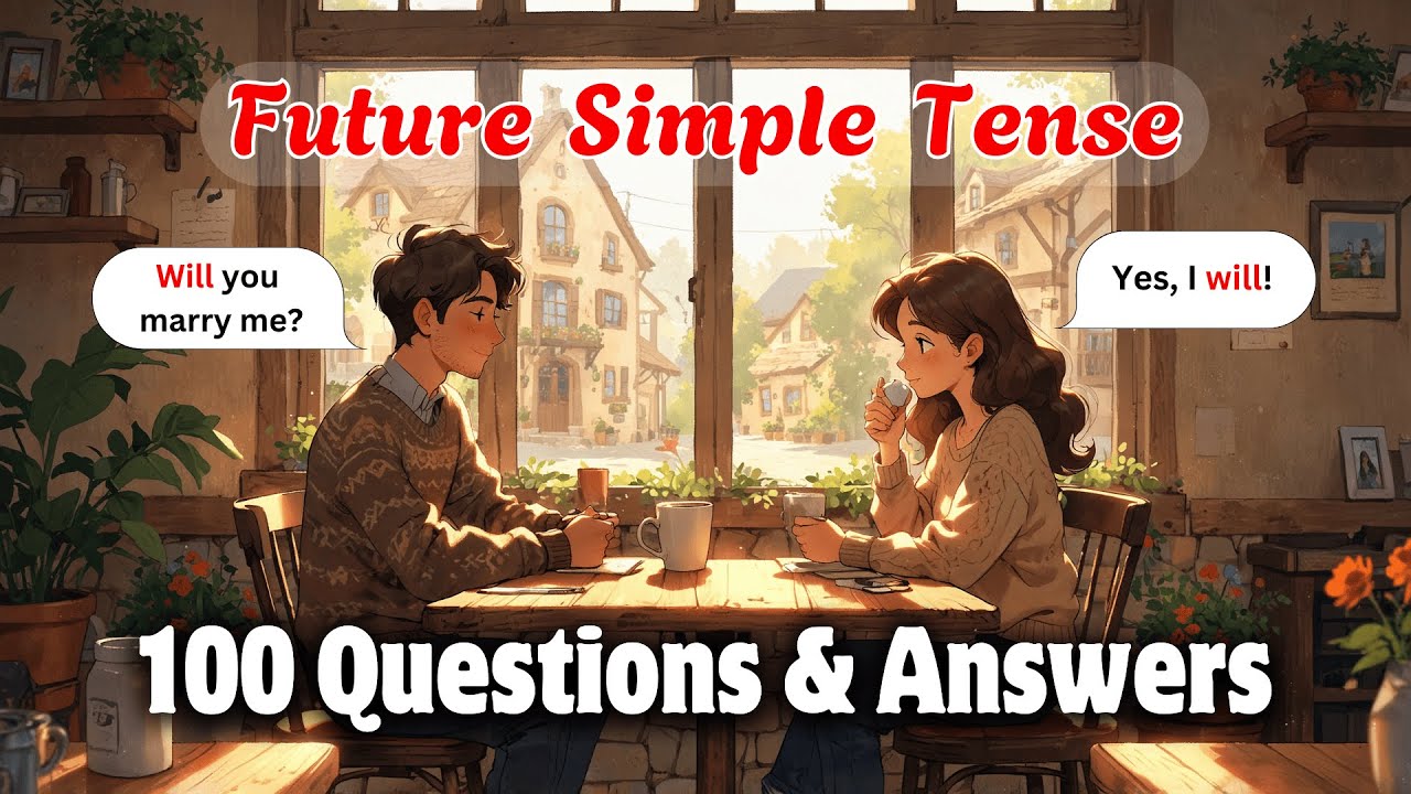 English Conversation Practice | Simple Future Tense | Questions and ...