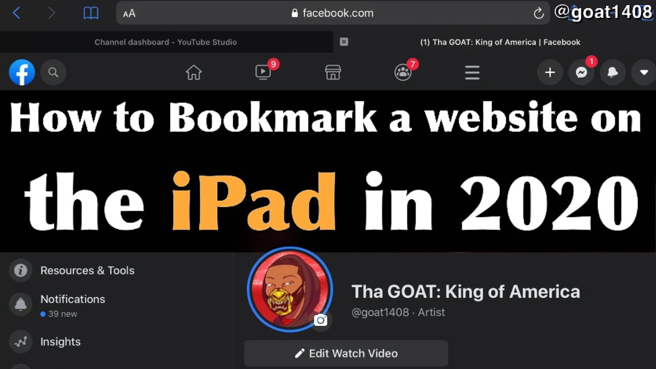 How to Bookmark a Website on the iPad in 2020 - YouTube