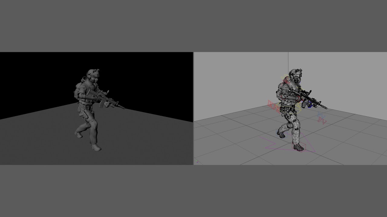 Soldier Walk Cycle - YouTube