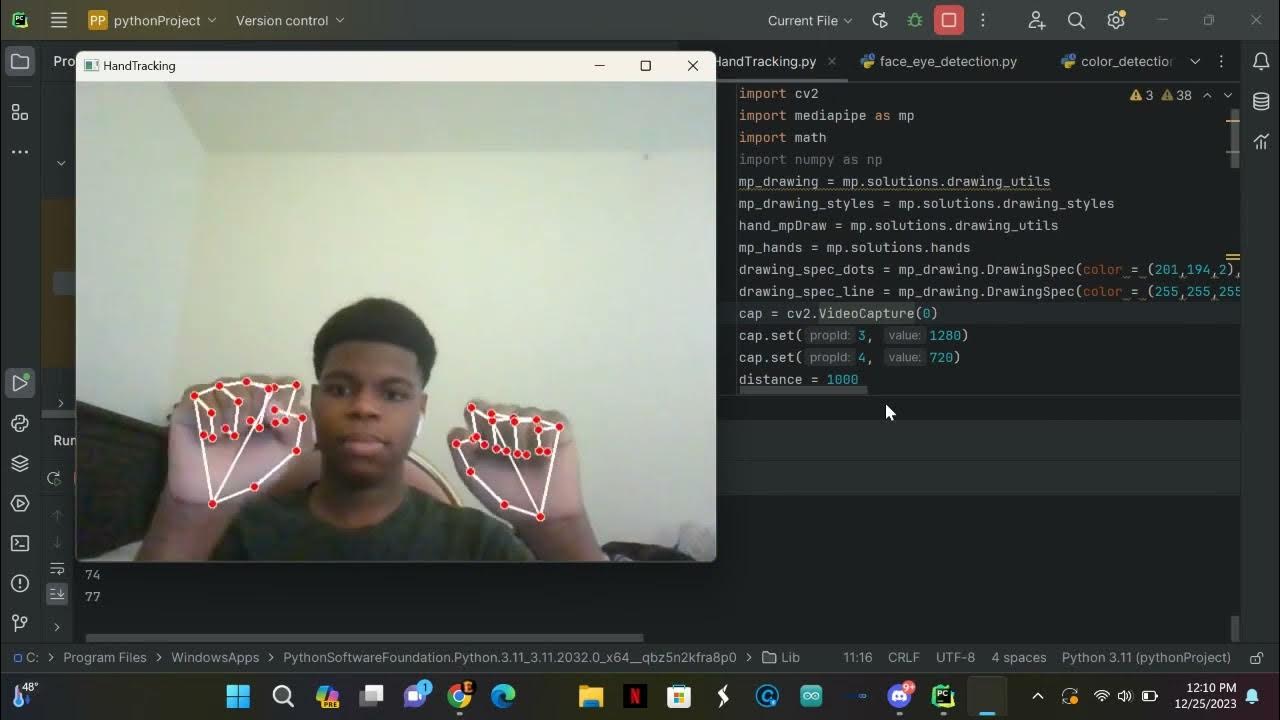 Demo Vid of Hand Tracking - YouTube