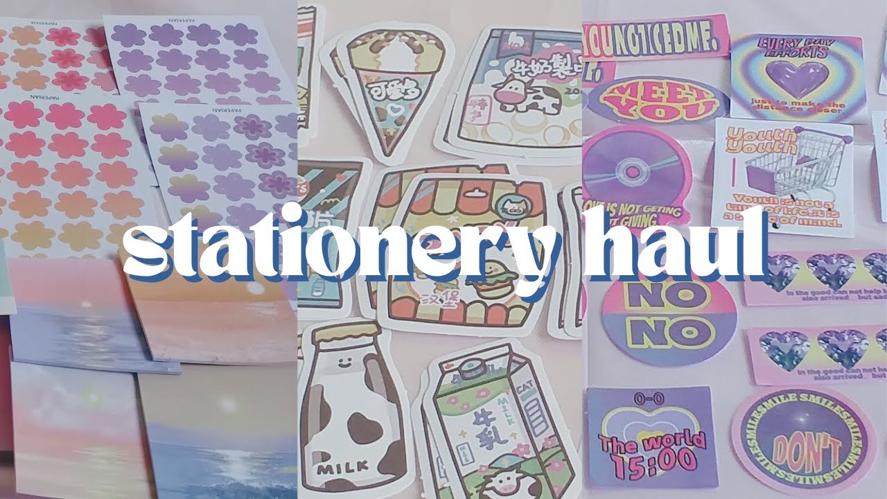shopee stationery haul 🍦 cute stickers, washi tapes, sticky notes ...
