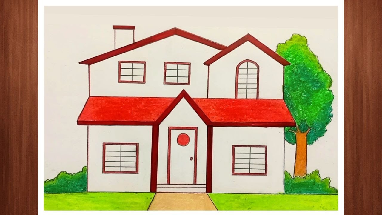 House Drawing | How to Draw a Simple House Step By Step Very Easy ...