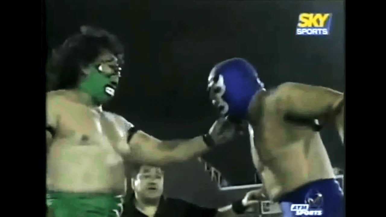 Blue Demon Jr. vs Espectro Jr | Mascara vs Mascara Tijuana 60 Fps Retro ...
