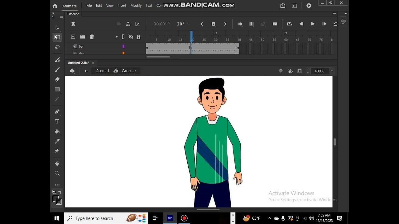Adobe Animate CC bangla tutorial | adobe animate course | wealk cycle animation - YouTube
