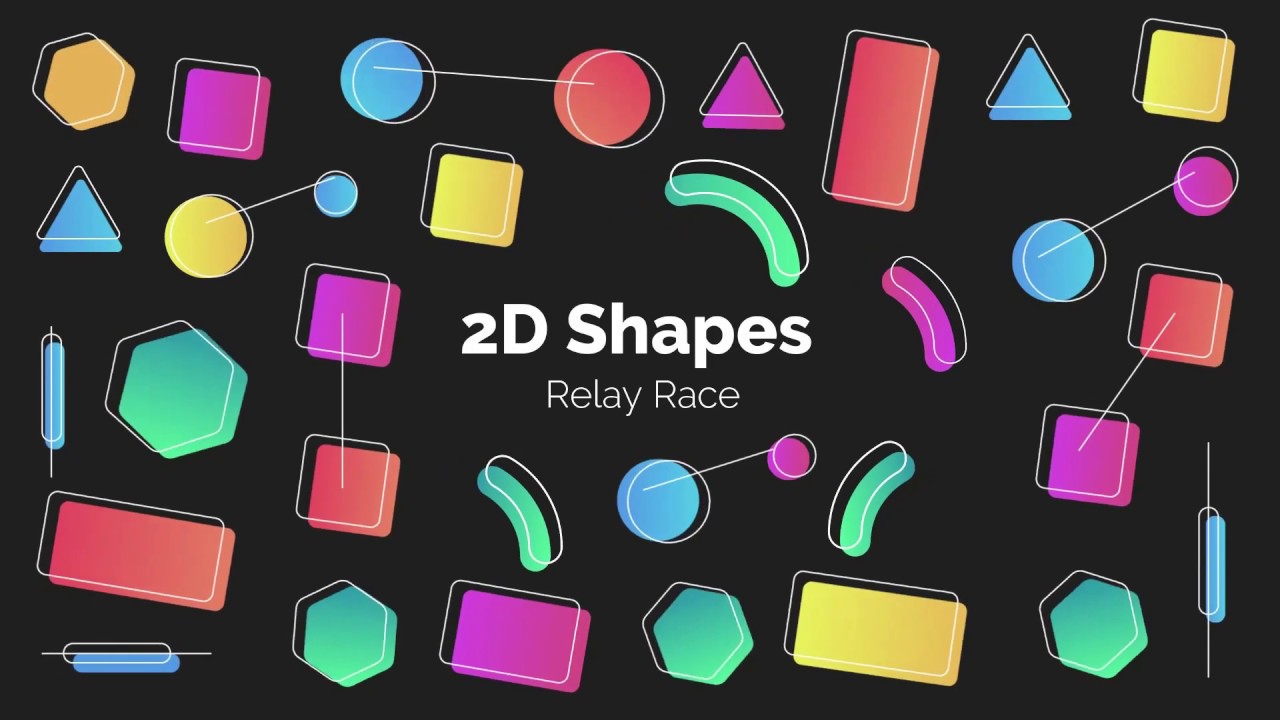 2D Shapes Relay Race - YouTube