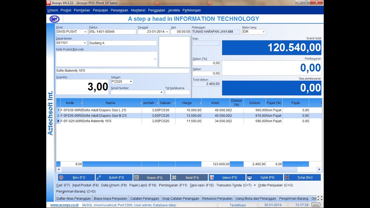 Transaksi POS | Acosys Jatim Tutorial - YouTube
