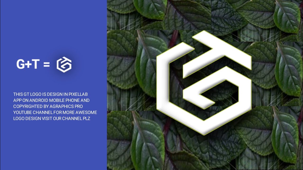 How to create "GT" latter logo design on android mobile by using ...