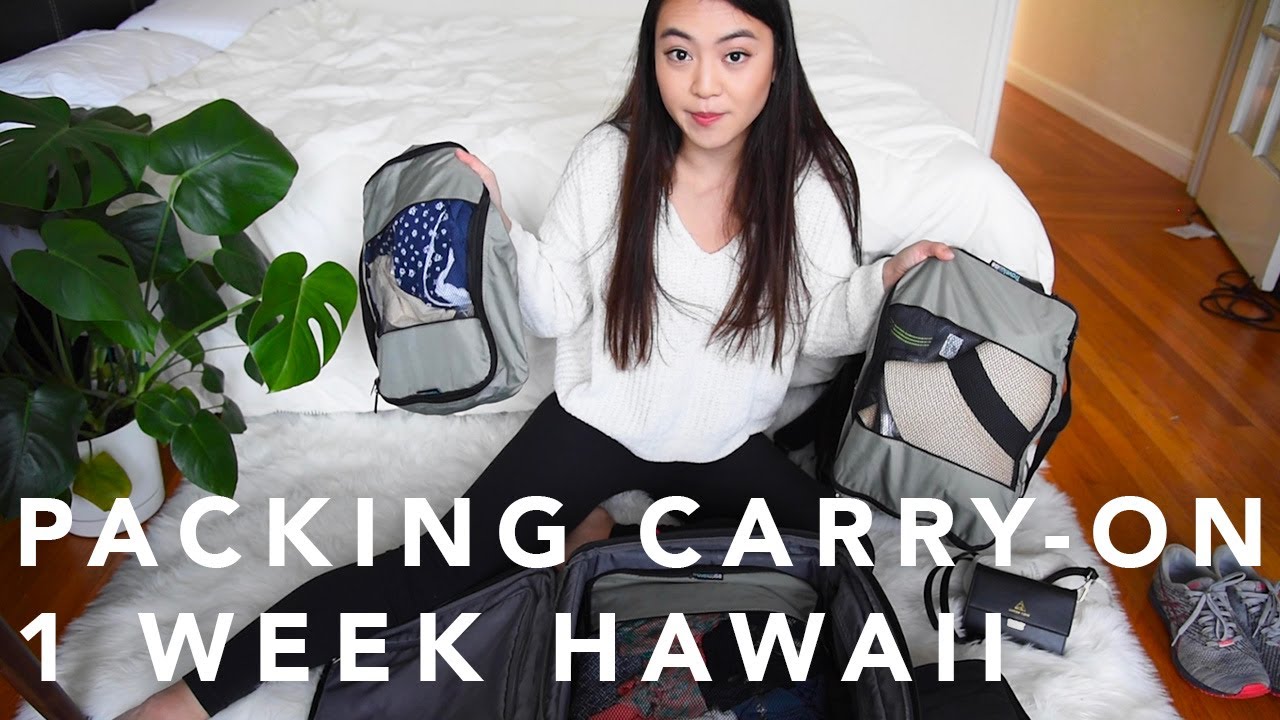 Everything I took to Hawaii | Carry on Only Packing for 1 Week - YouTube