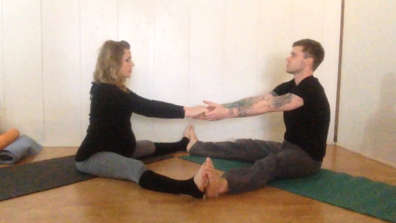 Yoga for Beginners: Double Diamond Partner Pose - YouTube