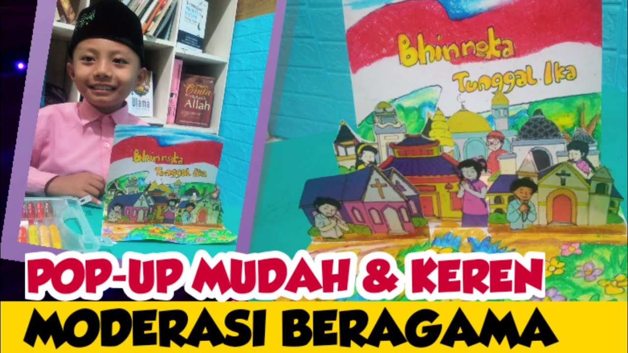 Membuat POP-UP MUDAH & KEREN dengan Tema MODERASI BERAGAMA - YouTube