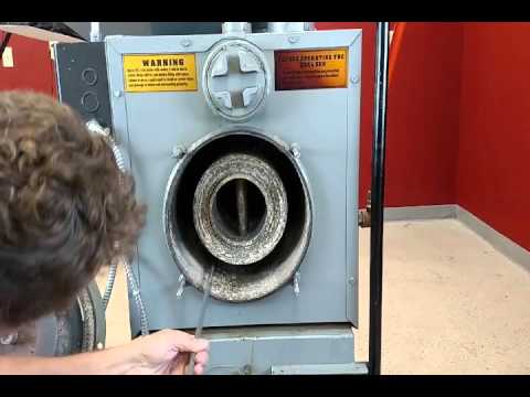 Coal Gun Cleaning - Rear of Heat Exchanger - YouTube