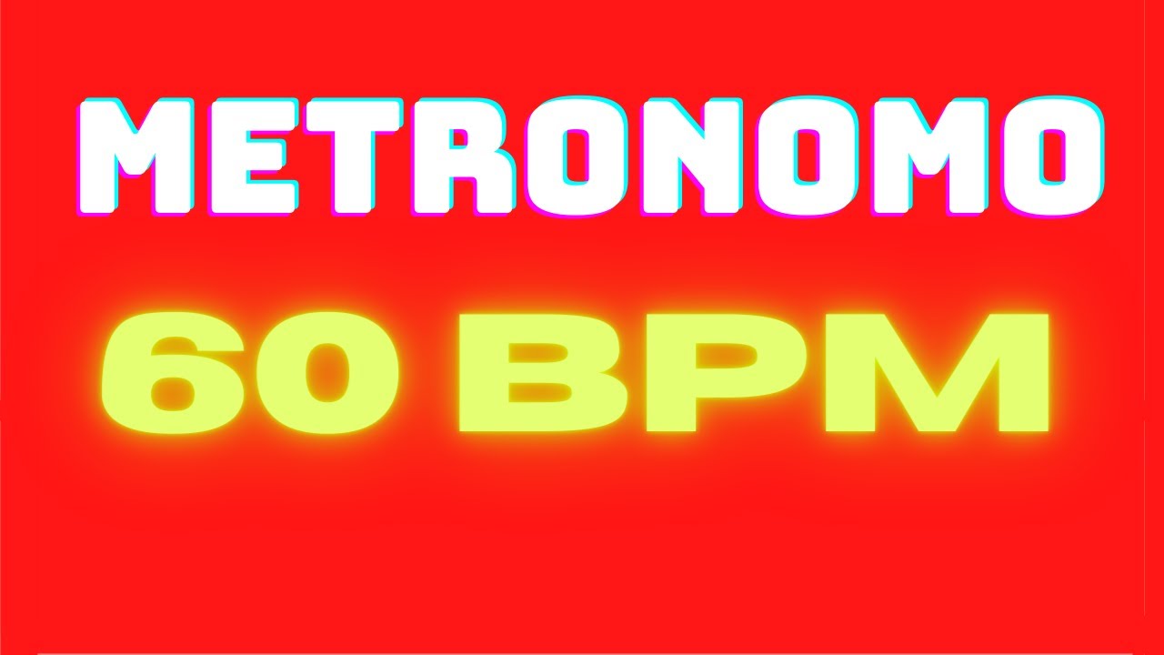 60BPM (4/4) Visual Metronome / Click Track - Beginner Drums - YouTube