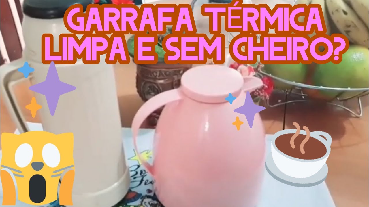 Como Limpar Garrafa térmica | Garrafa térmica sem cheiro | Dica para ...