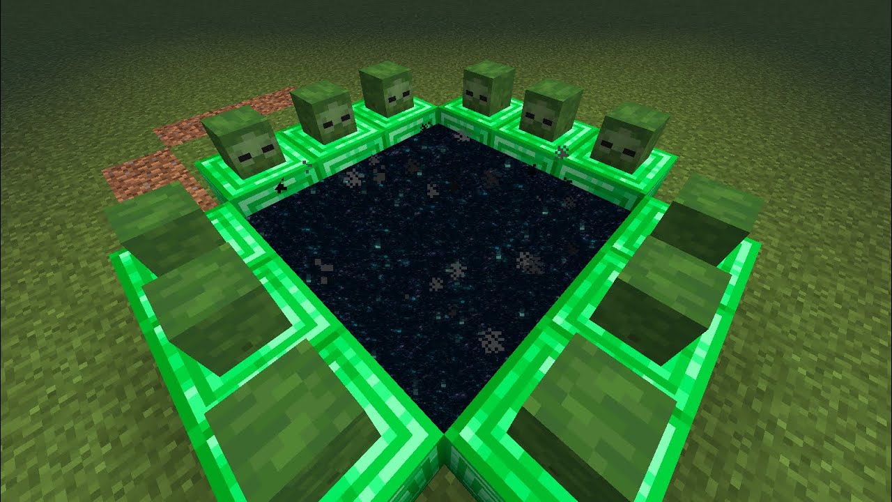zombie portal in minecraft - YouTube