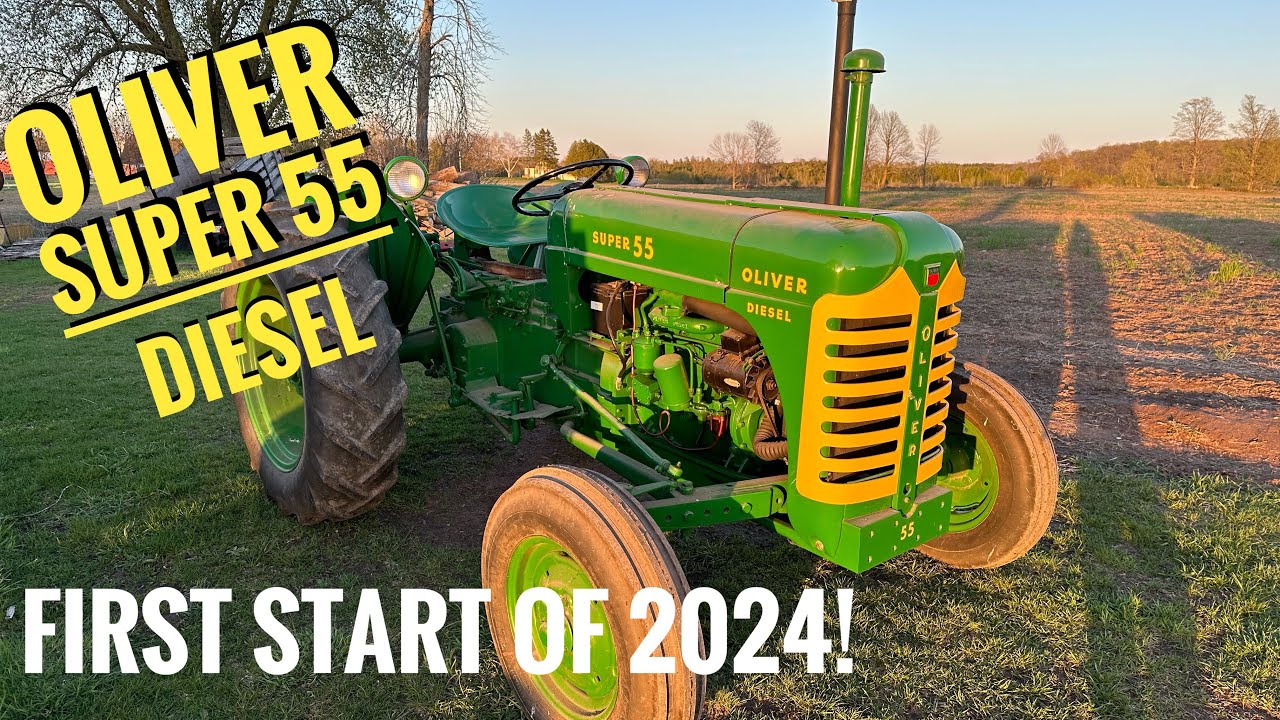 The Oliver Super 55 Diesel Gets A First Start & Drive Of 2024! - YouTube