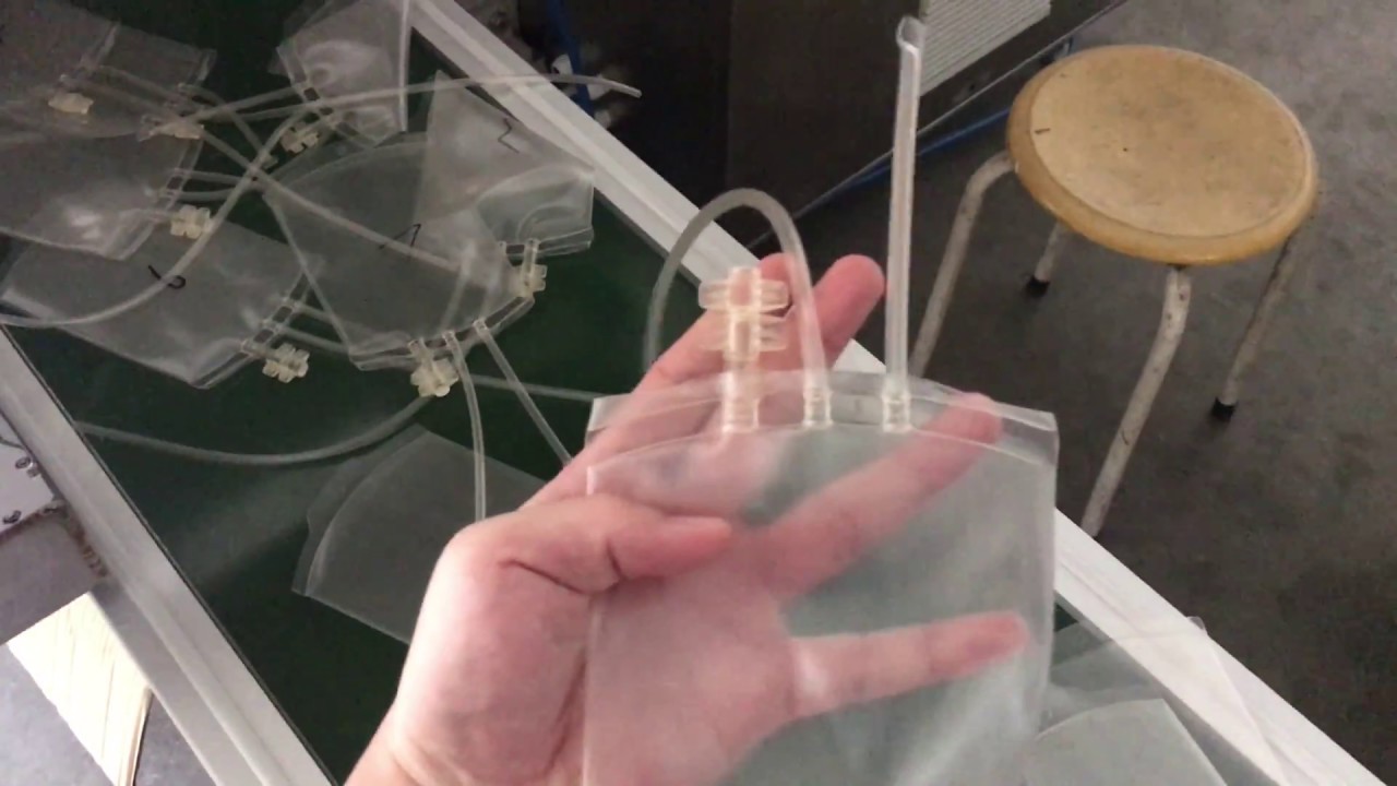 Blood bag, Urine bag, IV bag making machine (Hexagon HF Welder) - YouTube