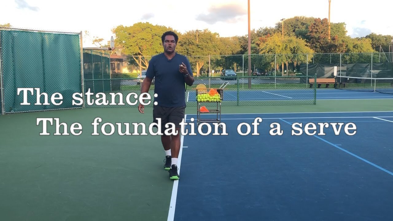 Tennis Technique the serve Lesson 11: The stance: the foundation of a ...