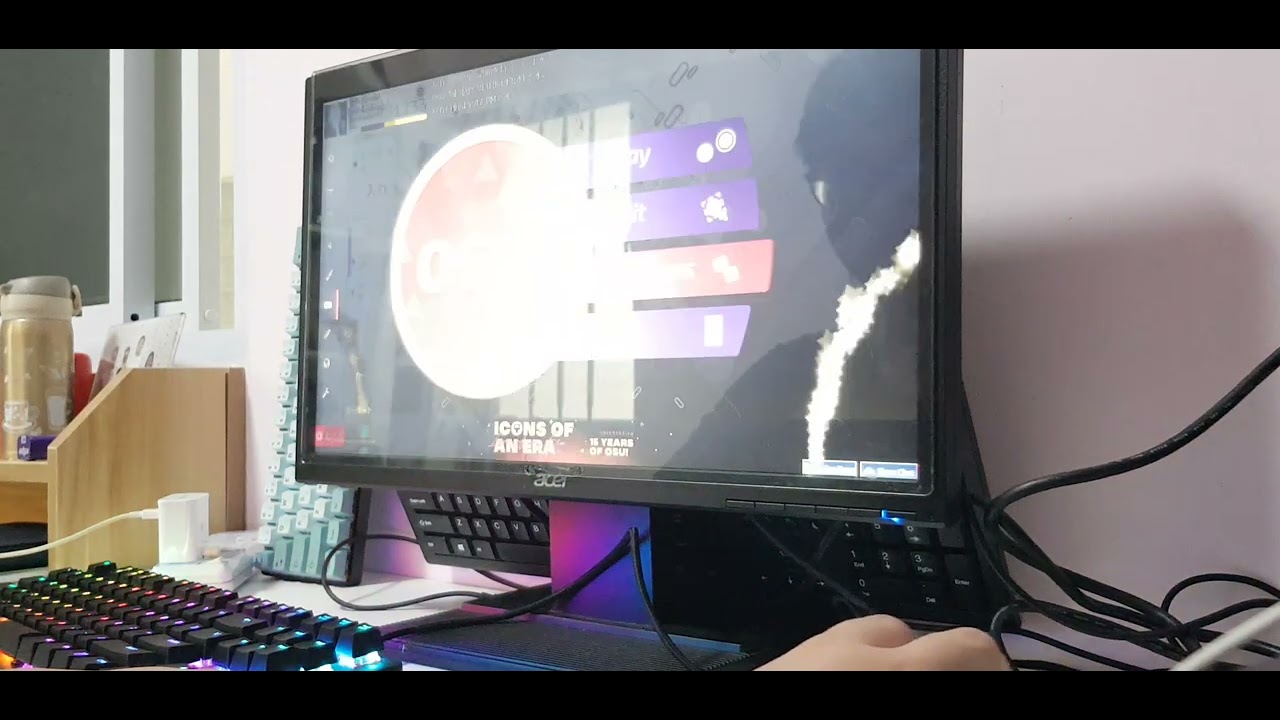 reflection in the monitor - YouTube