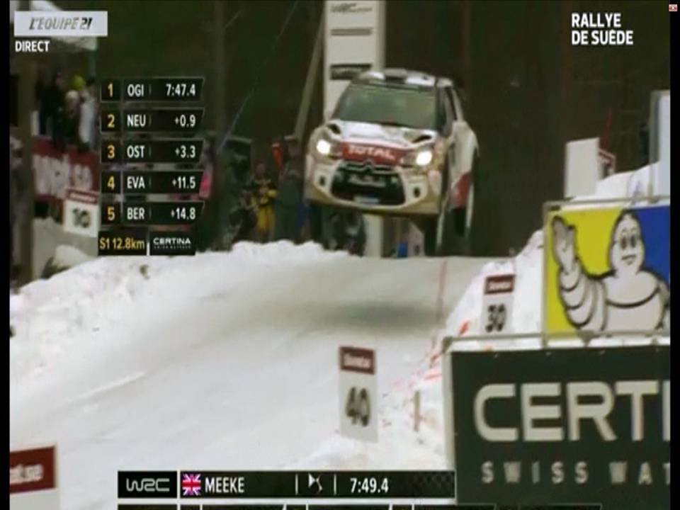 WRC Rallye Suède 2015 Big jump day 3 rally sweden crash maxi attak ...
