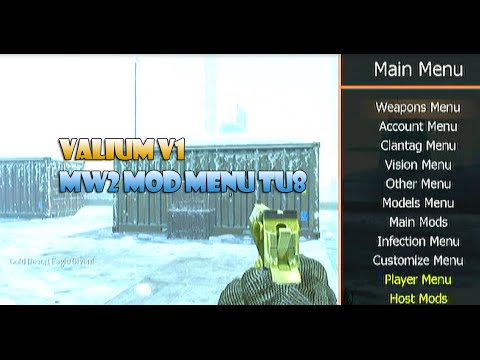 MW2 TU8 | VALIUM V1 MOD MENU | RGH/JTAG | ONLINE - YouTube