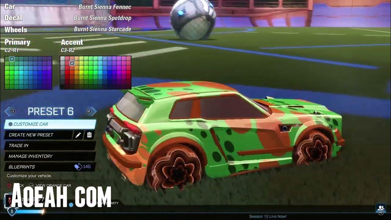 Rocket League Burnt Sienna Fennec Car Design | AOEAH.COM - YouTube