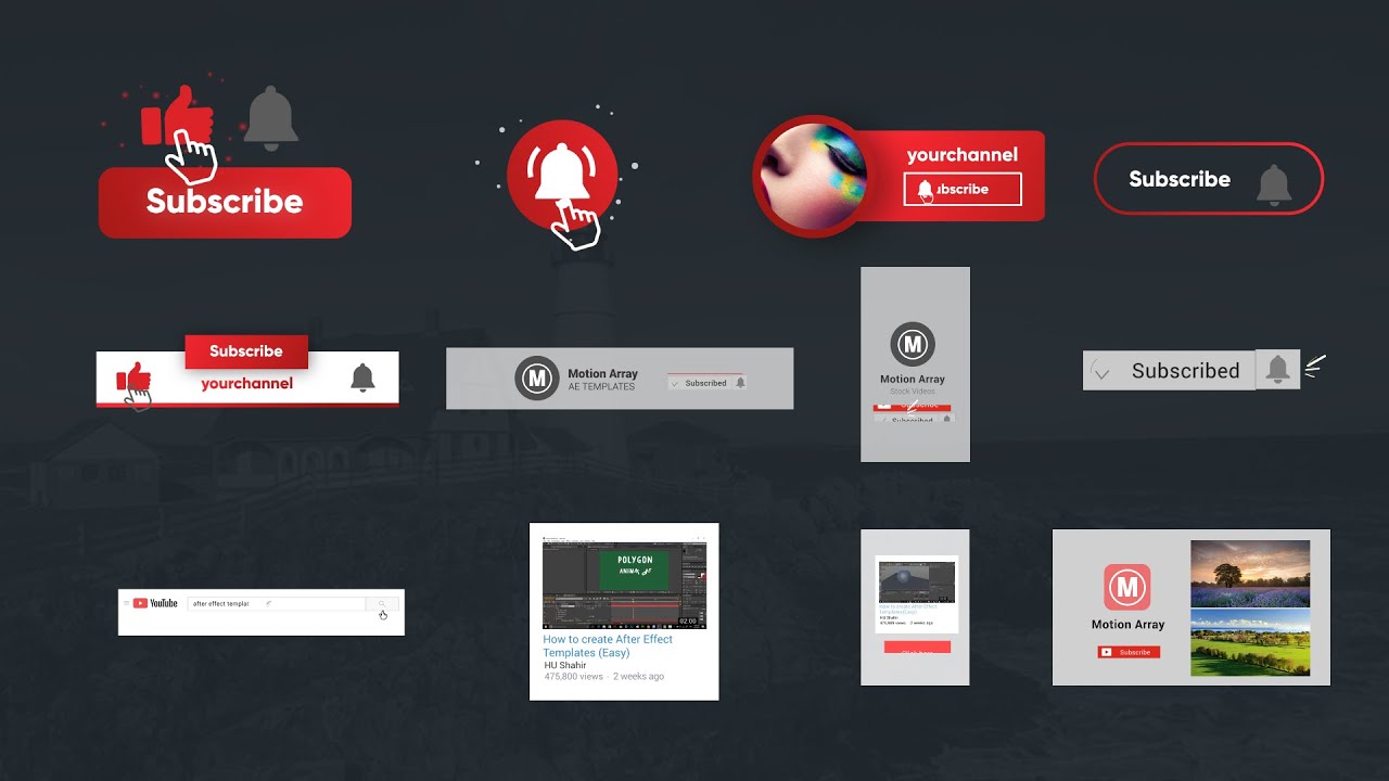 Youtube Subscribe Elements- After Effect - YouTube