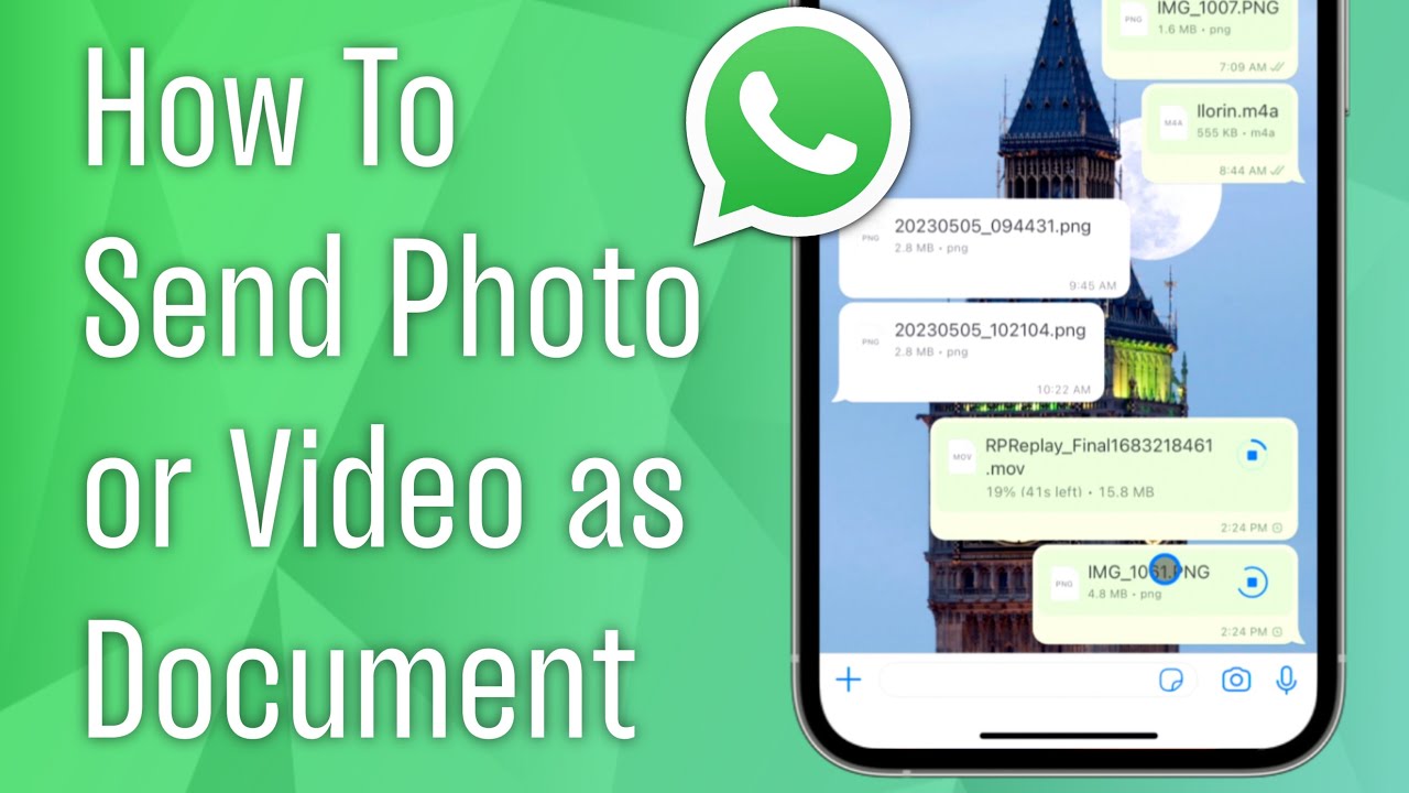 How to Send Photo or Video as Document on WhatsApp - YouTube