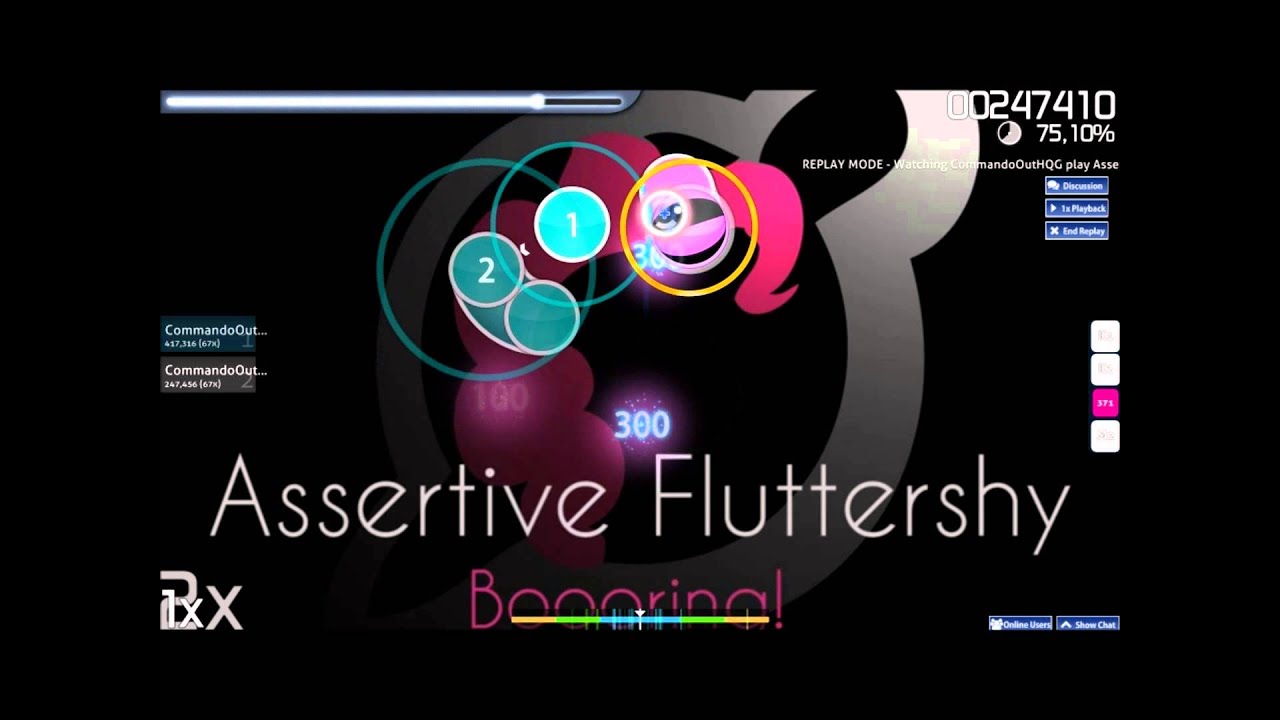 [Osu!] Assertive Fluttershy - Boooring! [Hard] - YouTube